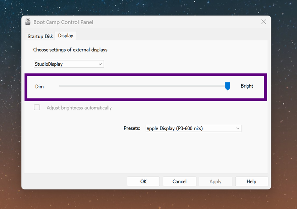 Apple Studio Display on Windows